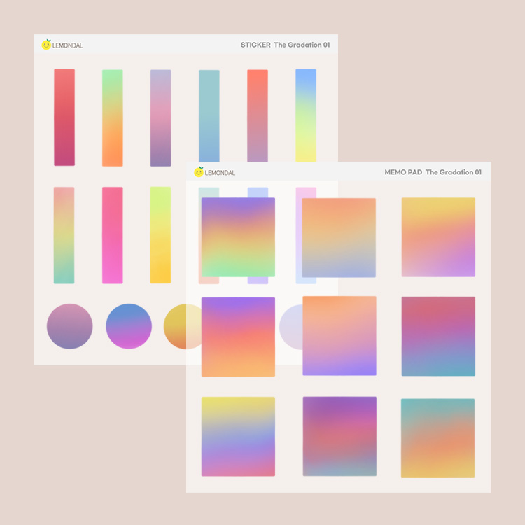 The Gradation 01 sticker memo pad | Webudding