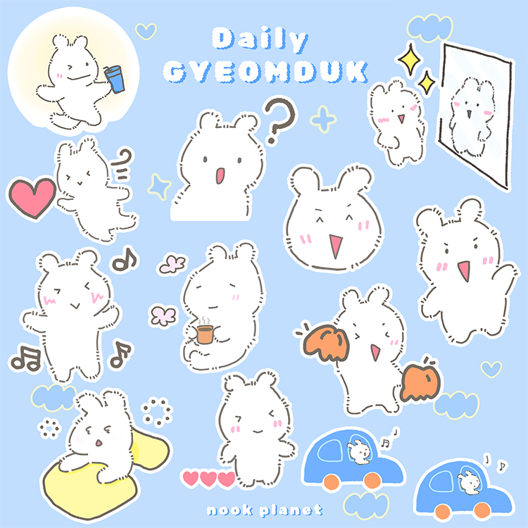 Cute Daily Gyeomduk: Bright Day Stickers | Webudding