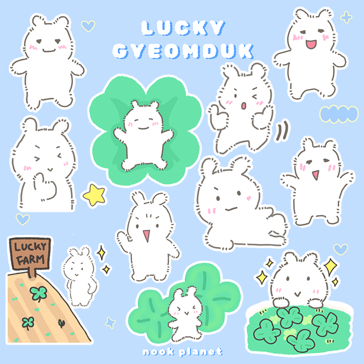 Gyeomduk's Lucky Day Stickers🍀 | Webudding