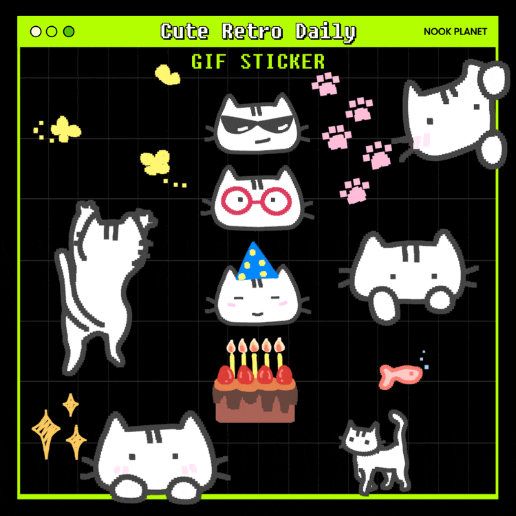 Cute Cat & Kitty Animated GIF Stickers | Webudding