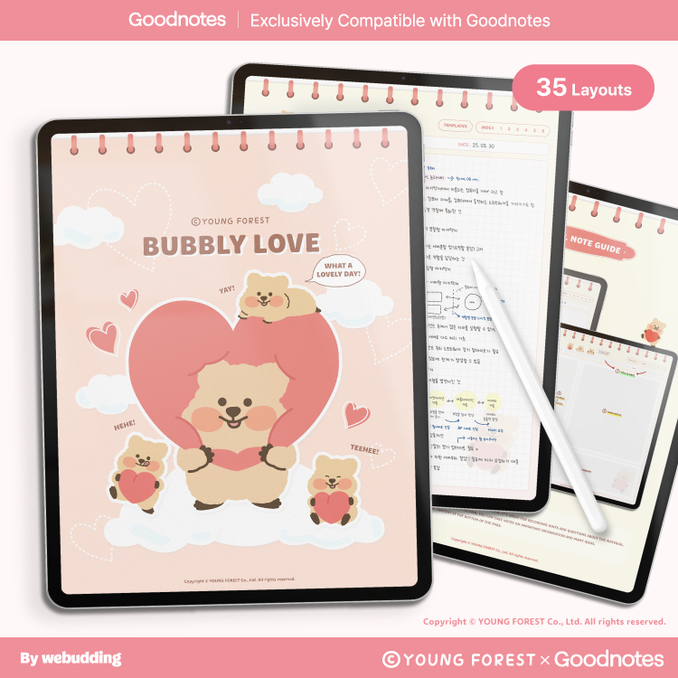 Young Forest Bubbly Love Notebook | Webudding