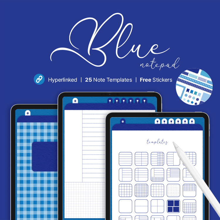 Blue Flower Notepad | Webudding