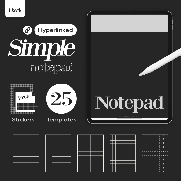 Darkmode Simple Notepad | Webudding