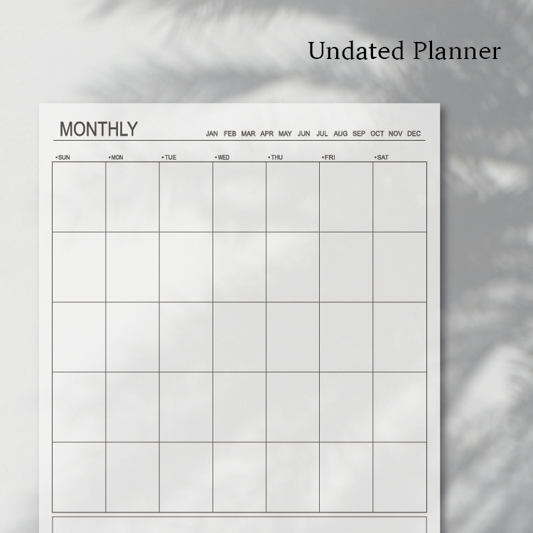 Undated Planner | Webudding