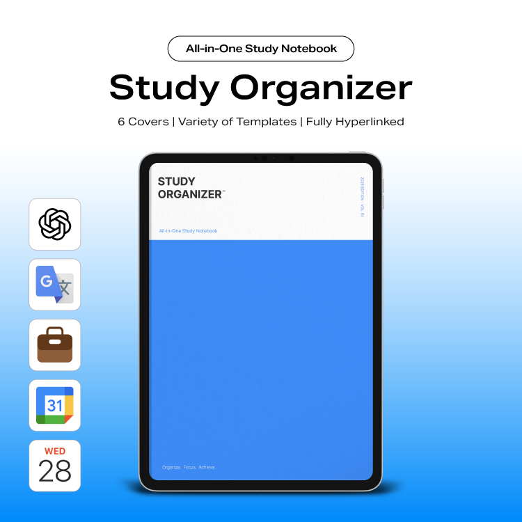 Study Organizer Notebook (Shortcuts Integration) | Webudding