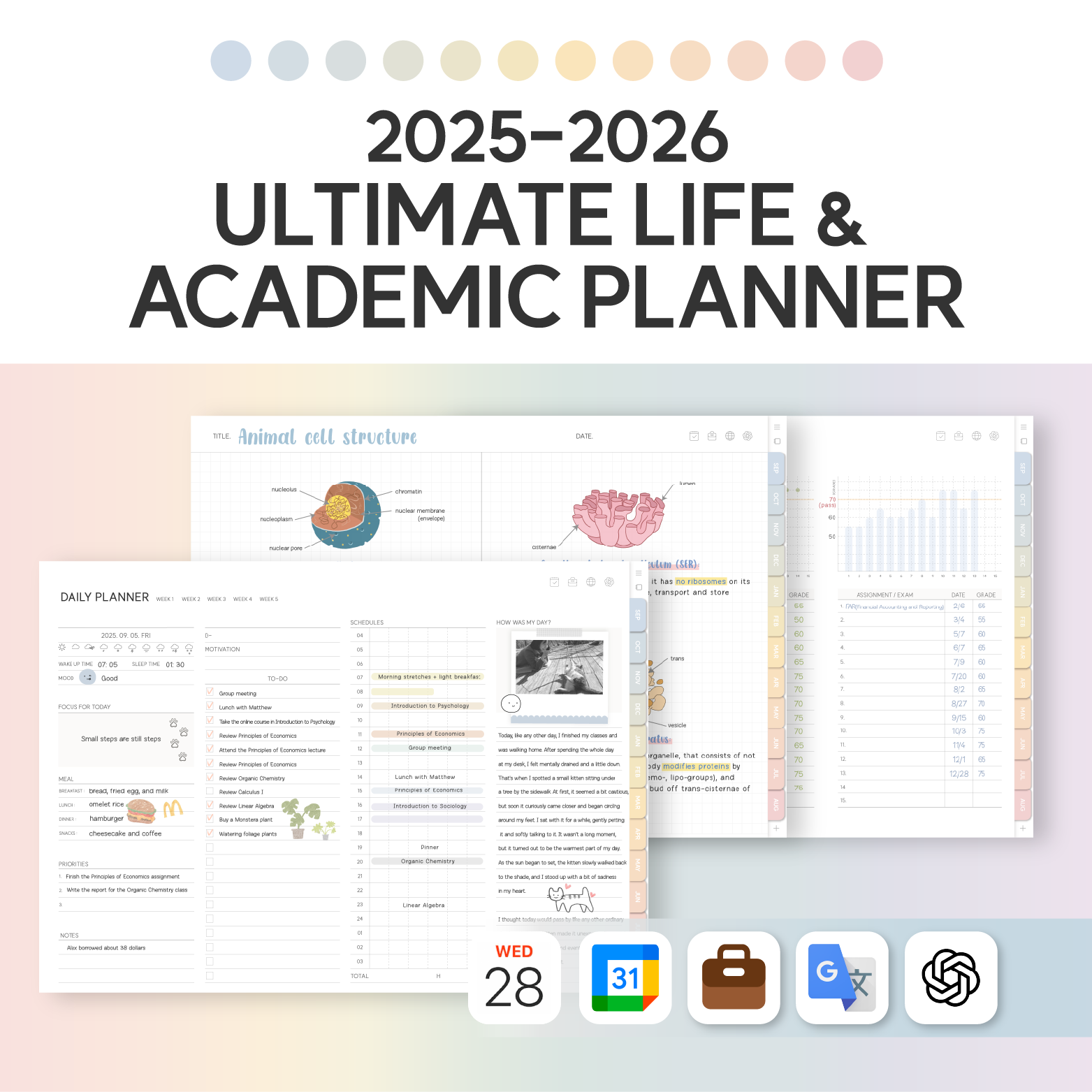 2025-2026 Ultimate Life & Academic Rainbow Planner | 위버딩