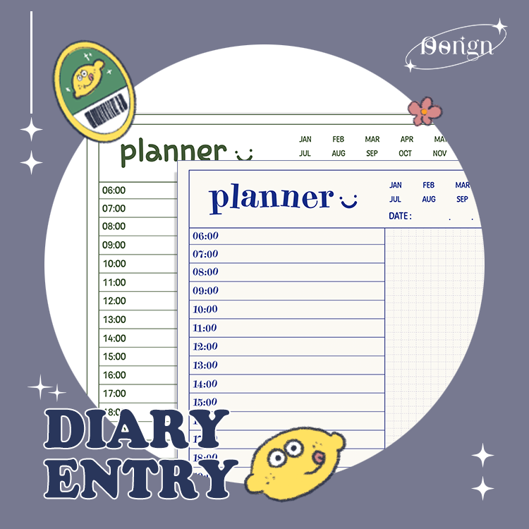 two-color weekly planner | Webudding