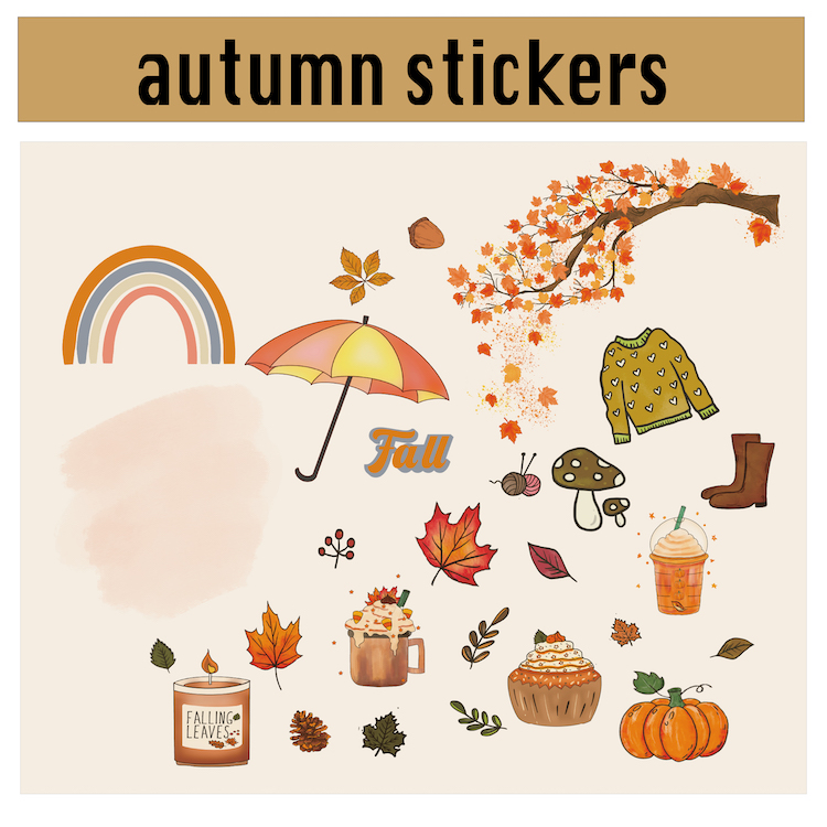 autumn stickers | Webudding