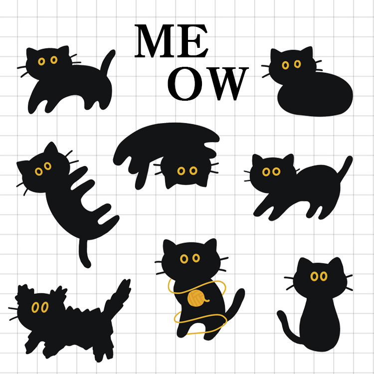 A Black Cat, Meow | Webudding