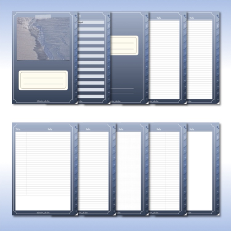 DIY index note (blue ver.) | Webudding