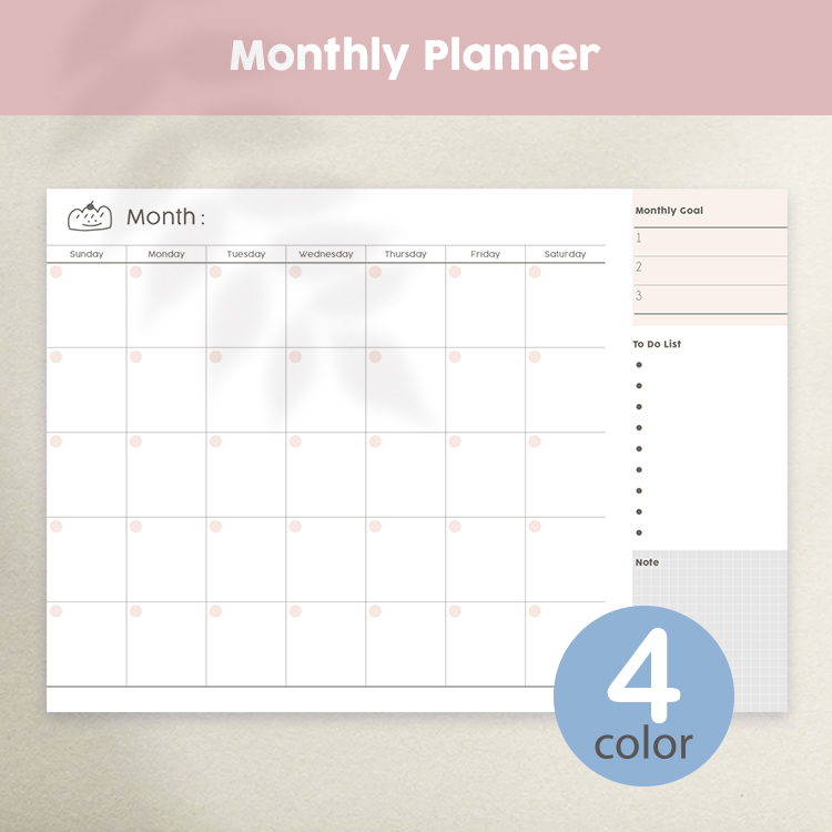 Simple & Cute Monthly Planner | Webudding