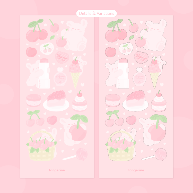 Lovely Cherry Digital Stickers | Webudding