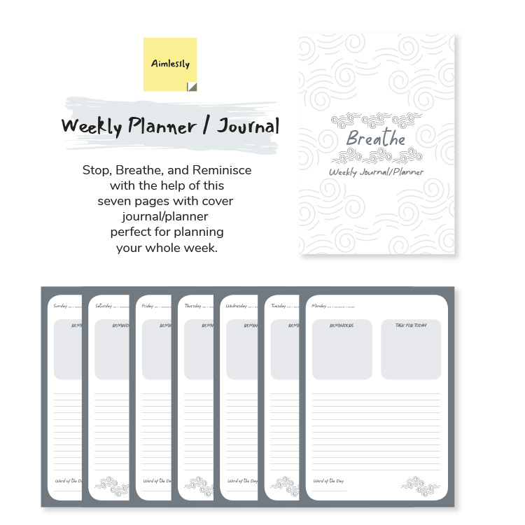Breathe - Weekly Planner/Journal | Webudding