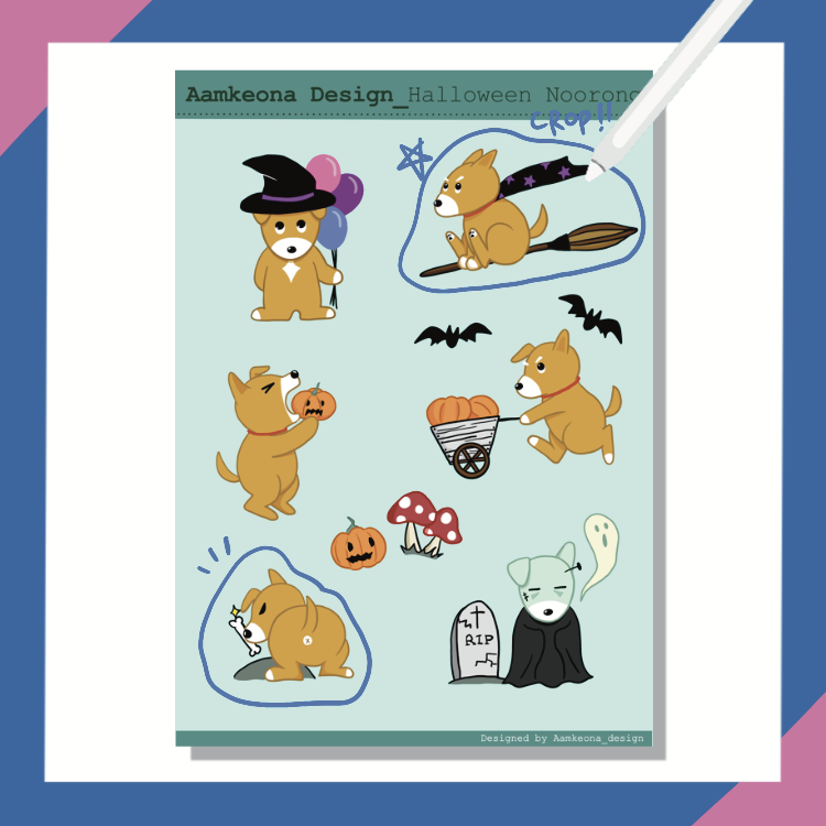 Halloween Doggy Sticker | Webudding