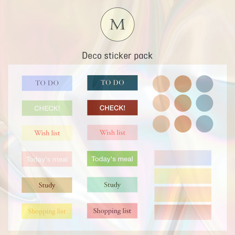 Deco sticker pack set | Webudding