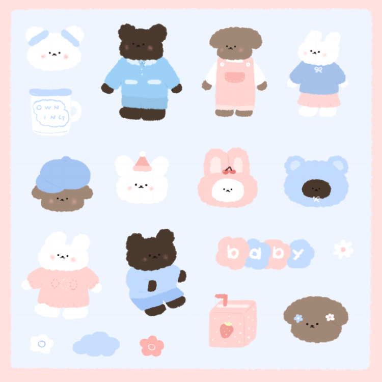 baby pink, baby blue | Webudding