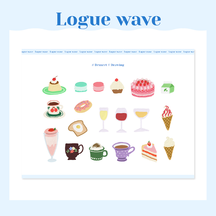 dessert drawing stickers | Webudding