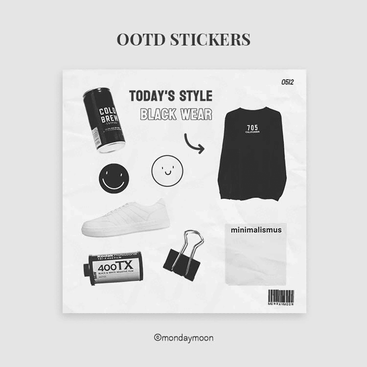 OOTD Mood Stickers Bundle | Webudding