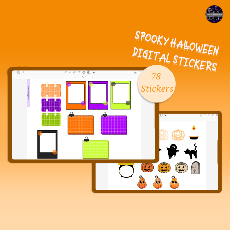 Spooky Halloween Digital Stickers | Webudding
