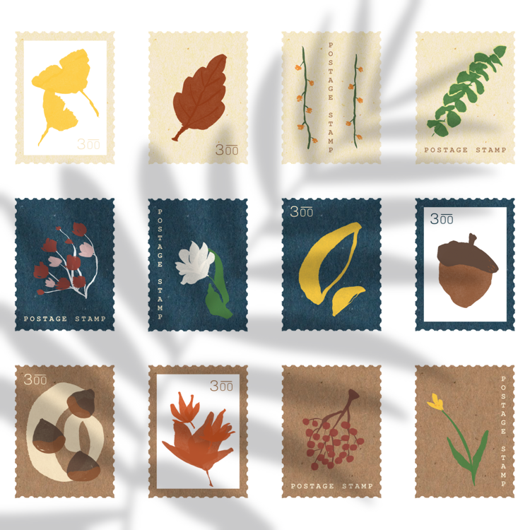 Autumn Postage Stamp | Webudding