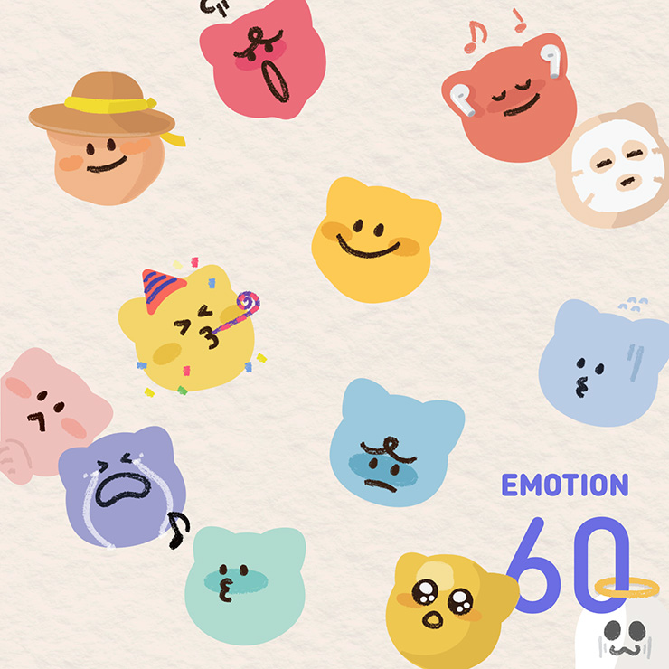 emotion sticker pack 60 | Webudding