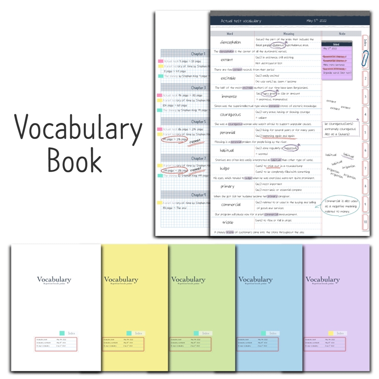 Vocabulary book Legal oxford pad hyperlinked 5 volumes | Webudding