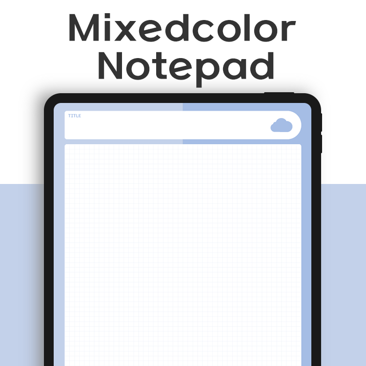 Mixedcolor Notepad (Cloud) | Webudding