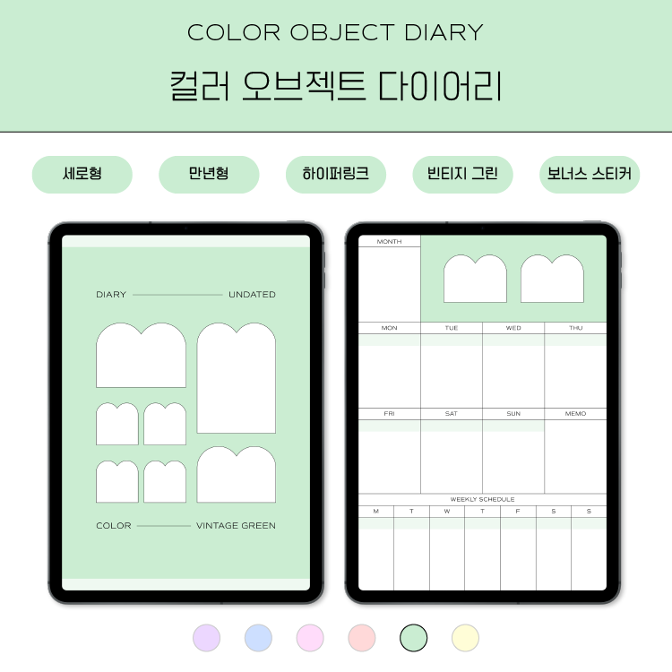 COLOR OBJECT DIARY_VINTAGE GREEN | Webudding