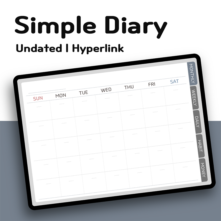 Simple Undated Diary | Webudding