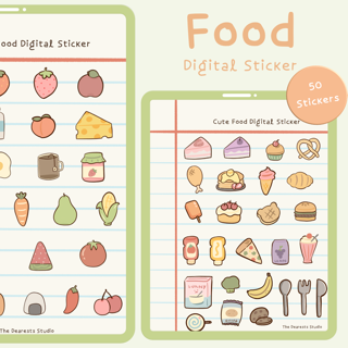 Cute food Digital sticker | Webudding