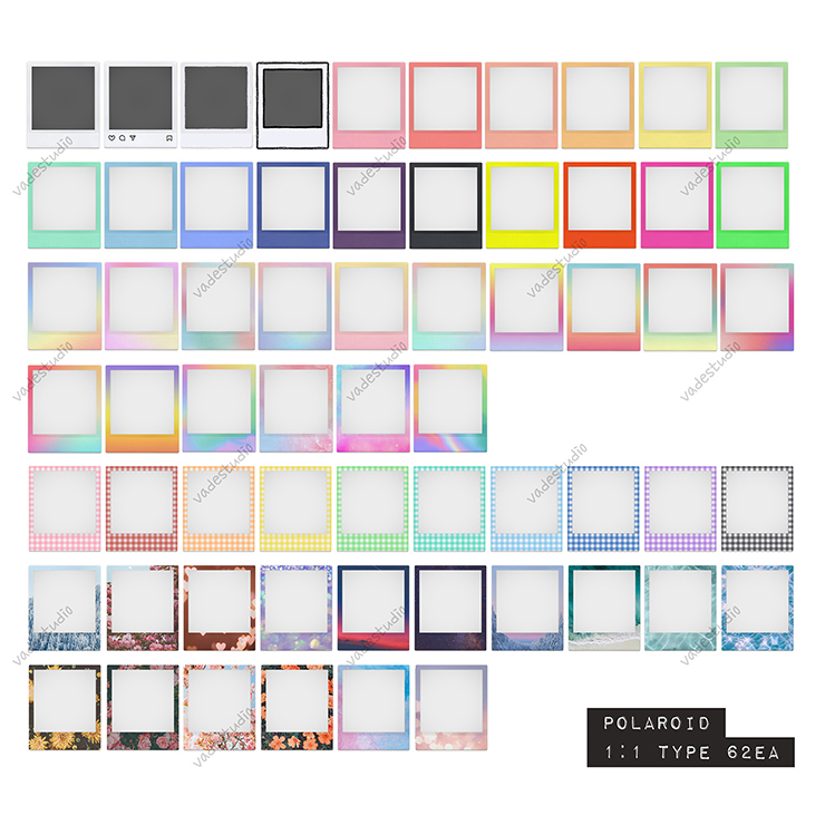 Real high quality polaroid frame pack 62_square | Webudding