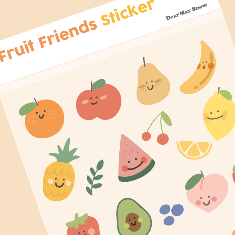 fruit friends sticker | Webudding