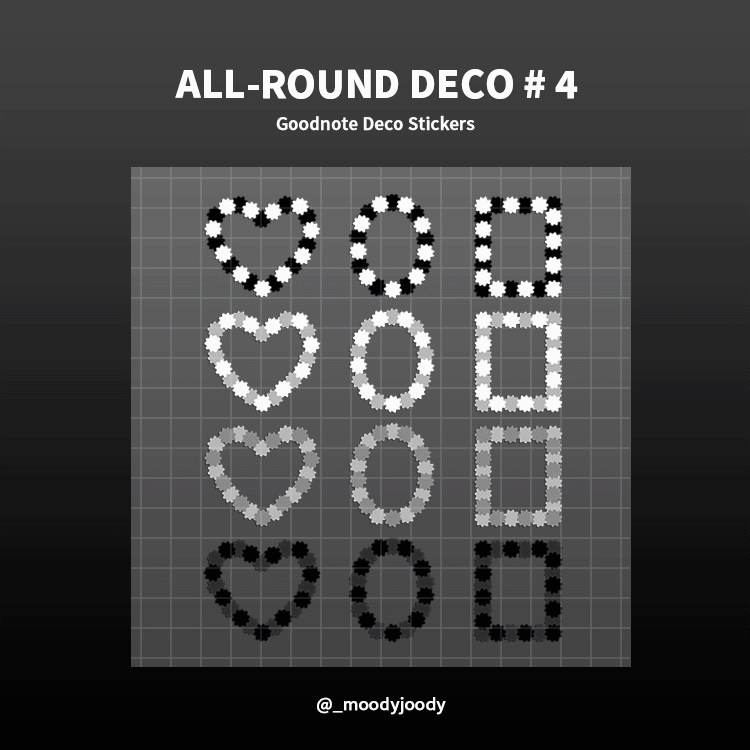 POM POM Frame Sticker SET | Webudding