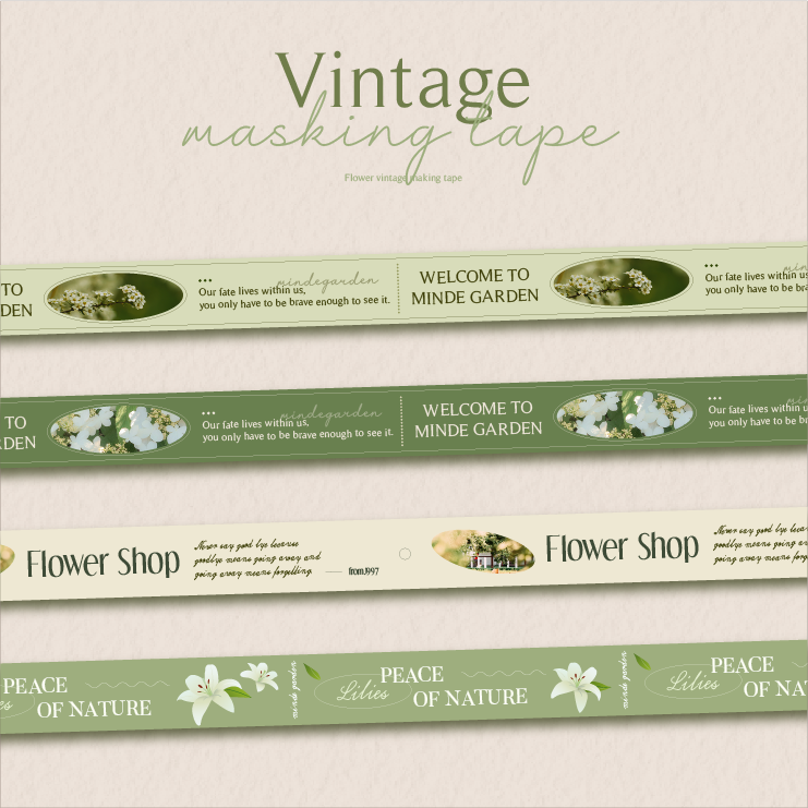 Flower Garden Vintage Masking tape | Webudding