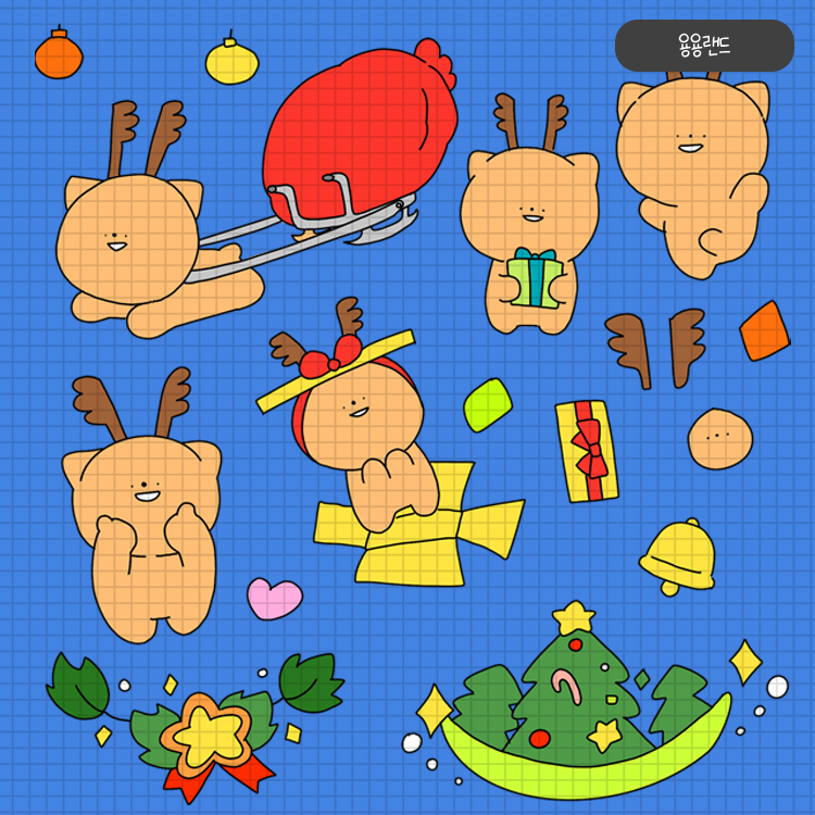 [Christmas] Rudolph stickers | Webudding