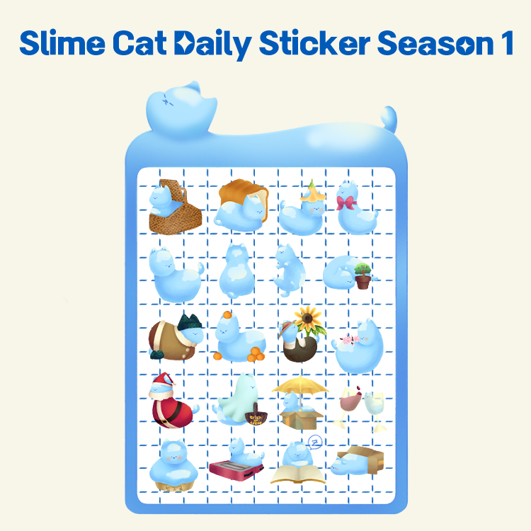 Slime Cat Daily Sticker Season 1 | Webudding