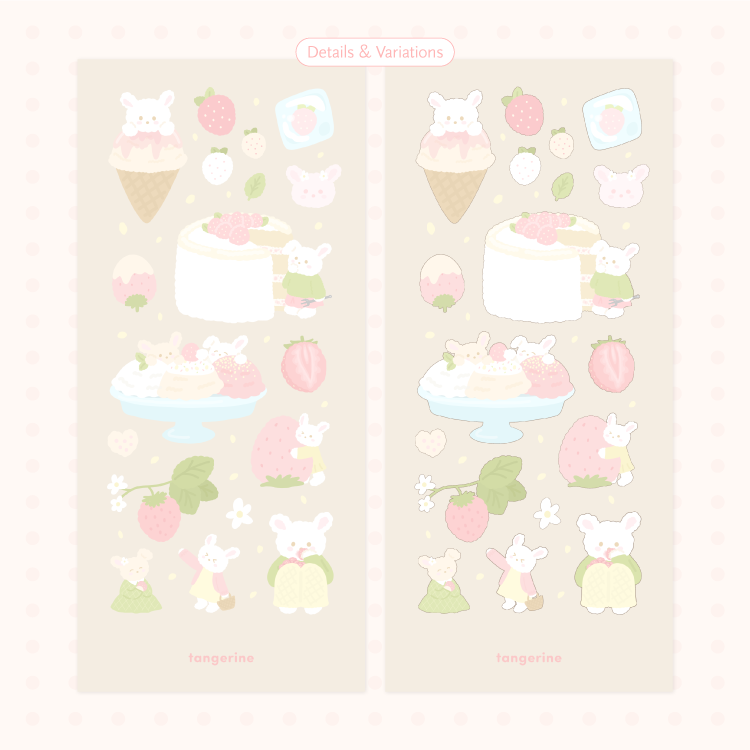 Vanilla Strawberry Digital Stickers | Webudding