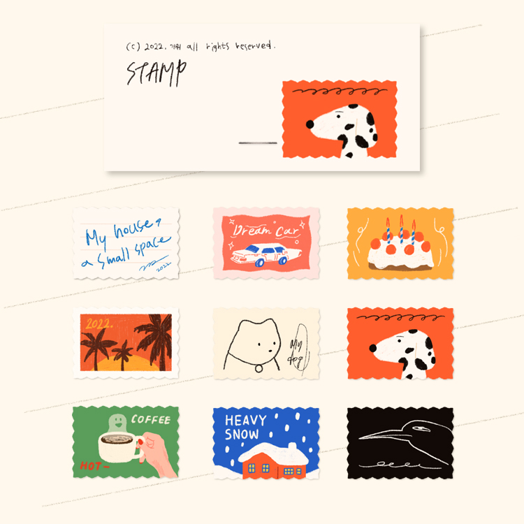 stamp sticker | Webudding