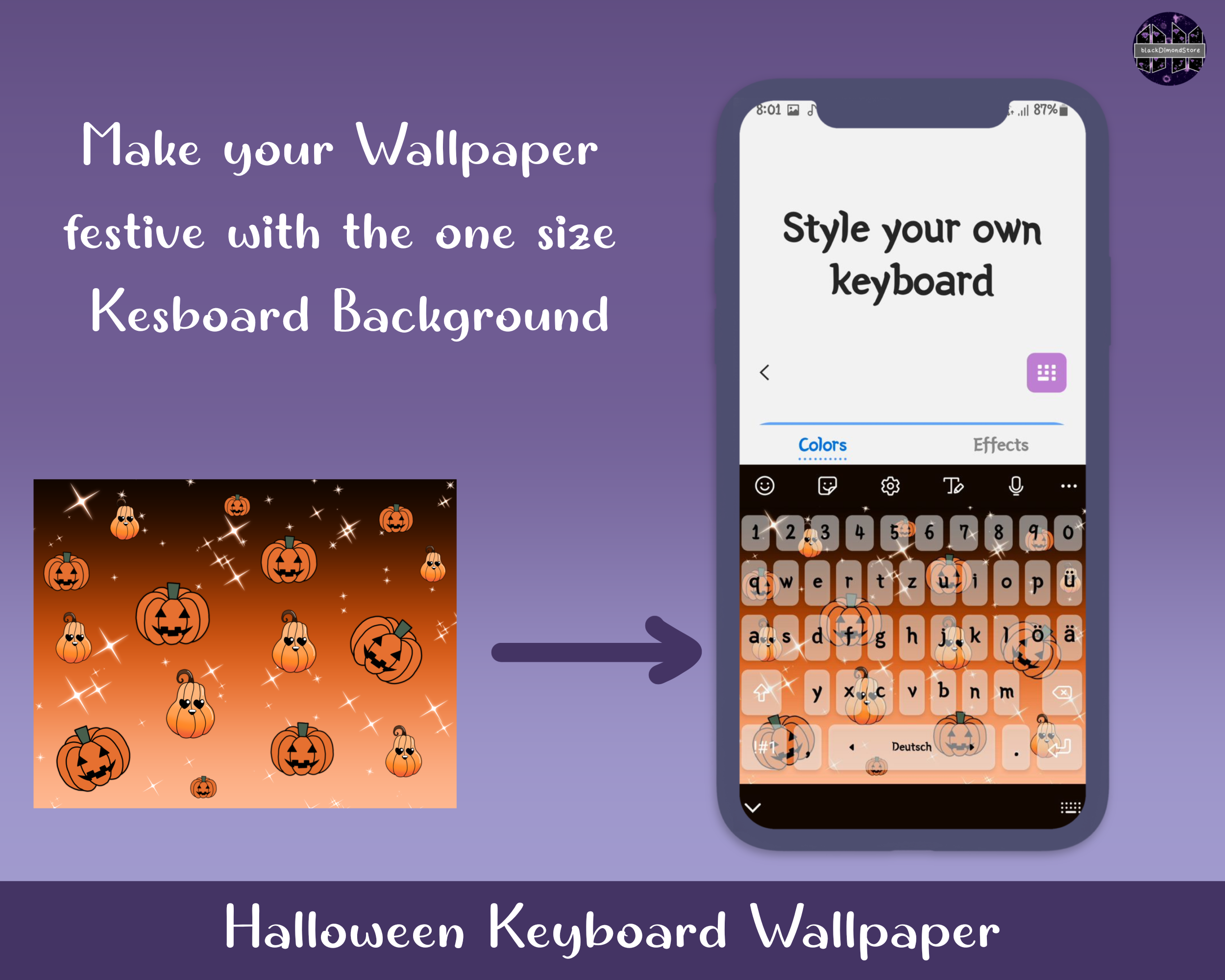 Kawaii Halloween Keyboard Wallpaper Background | Webudding